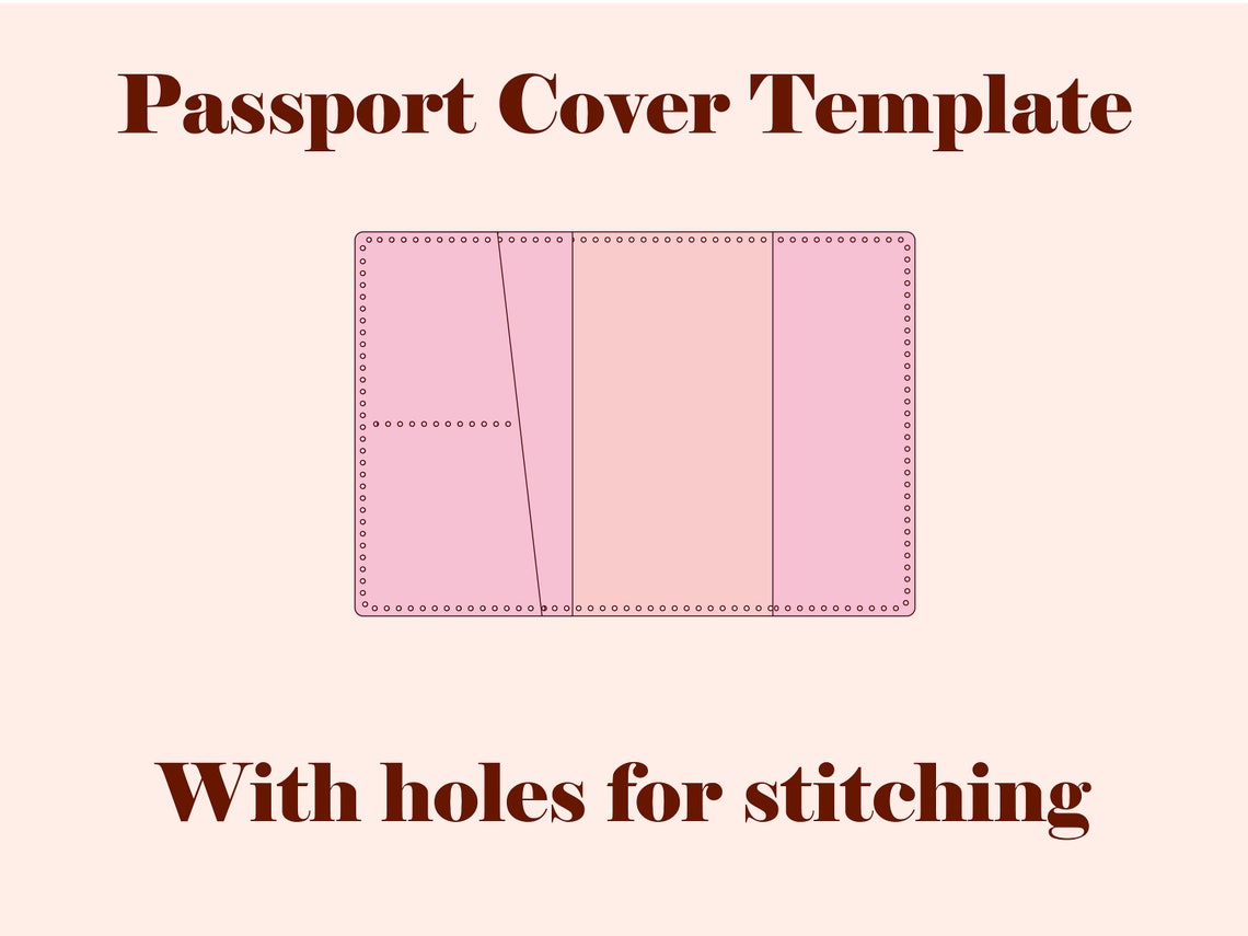 Passport Cover Template With Pockets SVG DIY Card Holder - Etsy