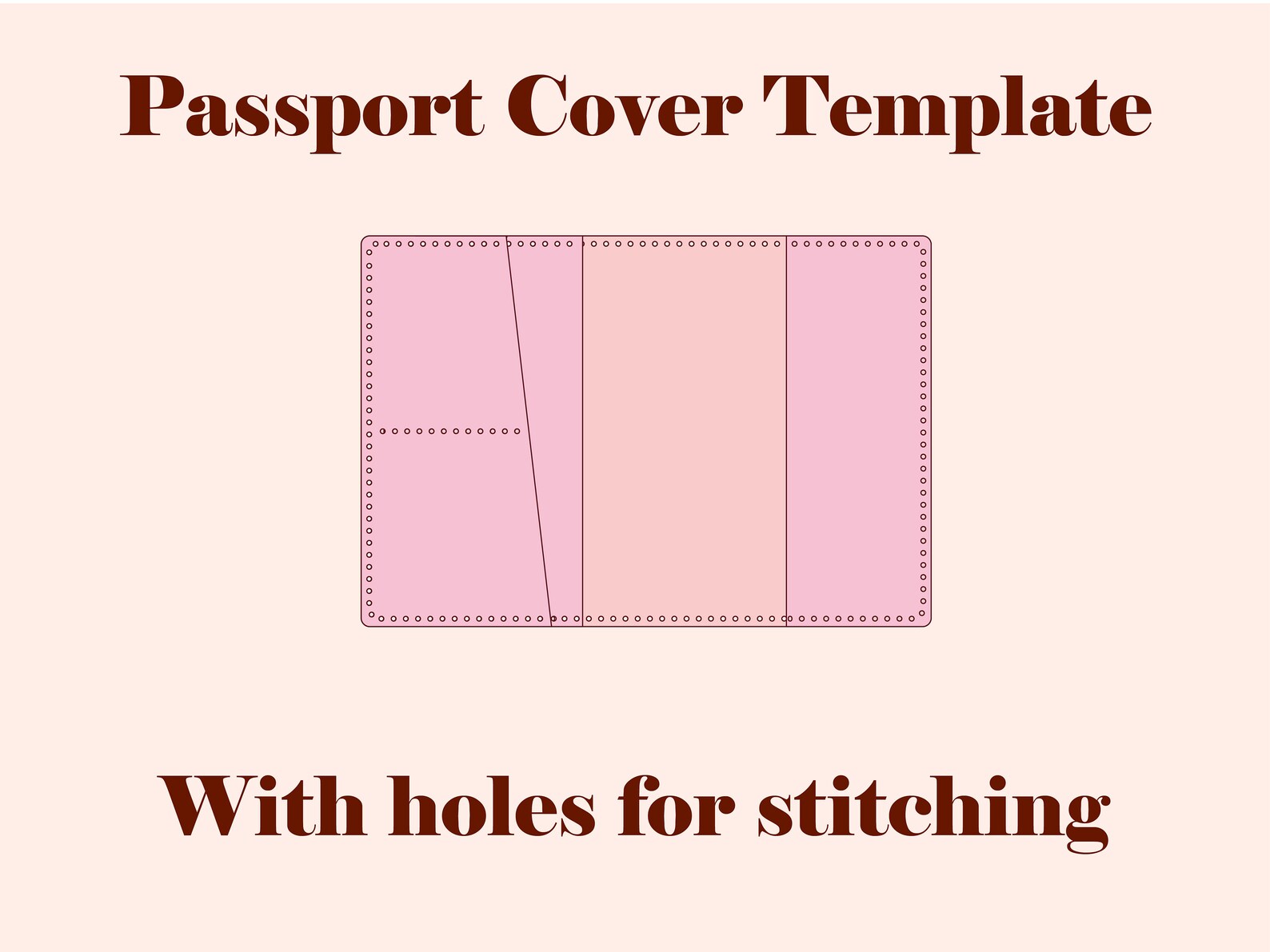 Passport Cover Template With Pockets SVG DIY Card Holder - Etsy