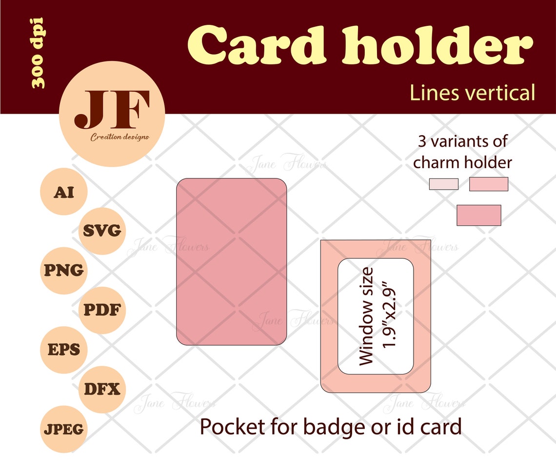 ID Card Holder Svg Id Badge Holder Business Card Holder SVG - Etsy