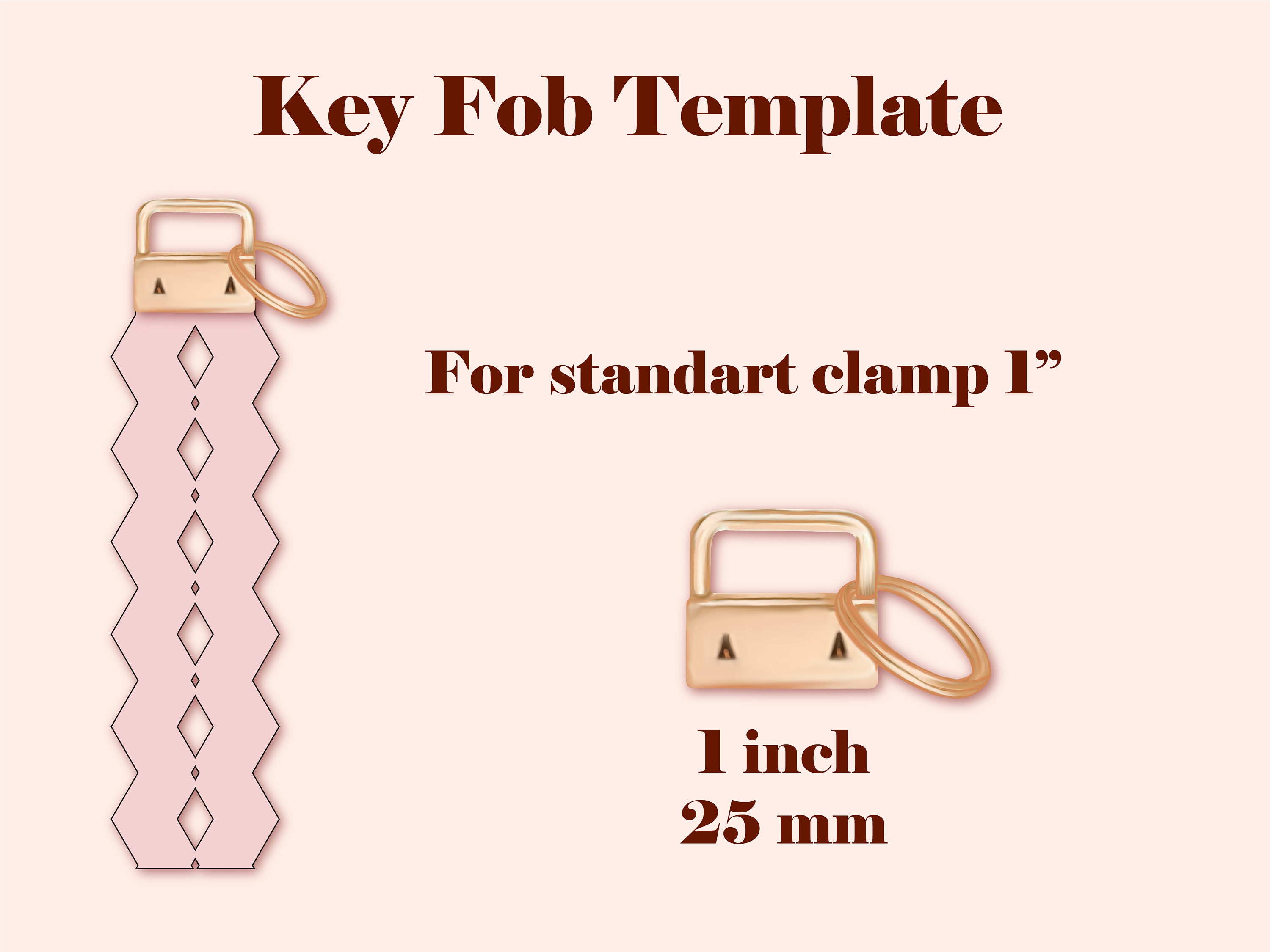 Leather Keychain Wrist Fob Tempate Key Lanyard SVG Key - Etsy