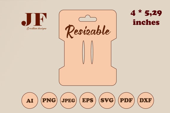 Bow Display Card Template Hair Bow Card Pattern DIY Headband - Etsy