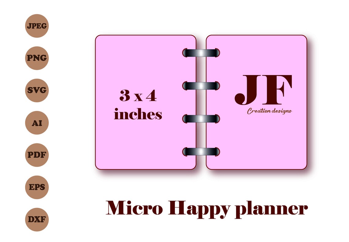 Micro Happy Planner Insert Template: SVG, PDF, & Printable Cut Files - Etsy