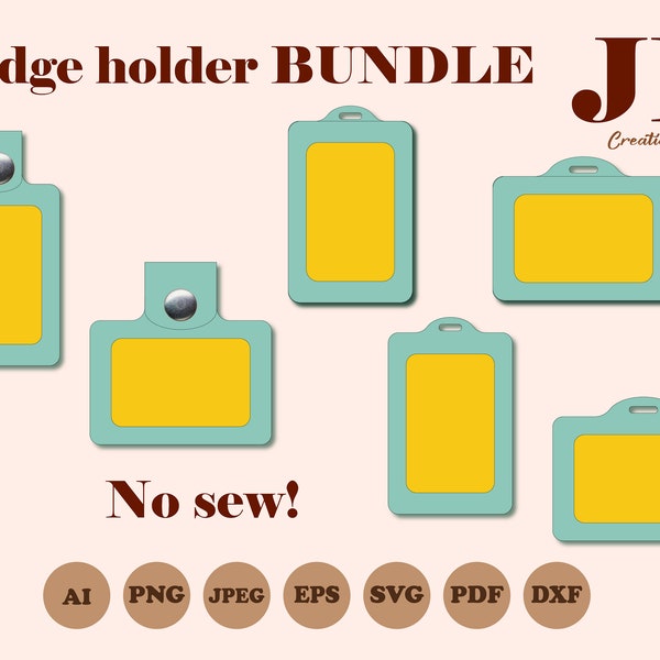 Leather Badge Holder Cut Files - Etsy