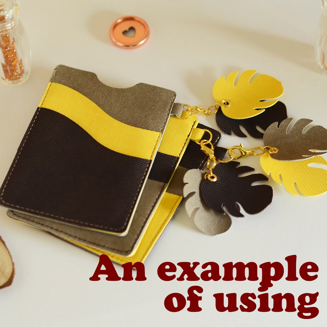 Wave Business Card Holder EPS Keychain Card Holder SVG Card - Etsy