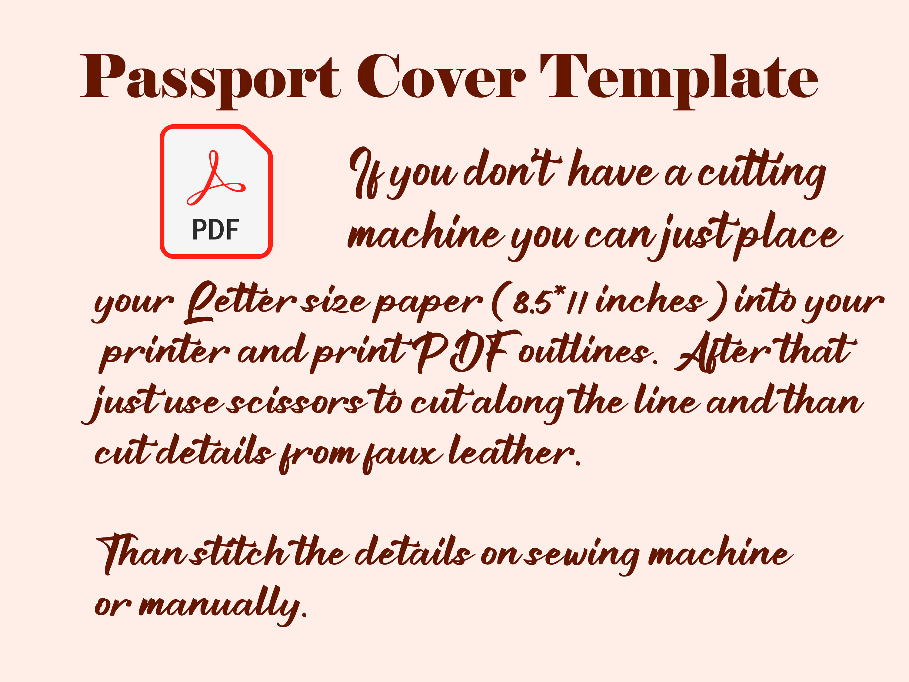 Passport Cover Template With Pockets SVG DIY Card Holder - Etsy