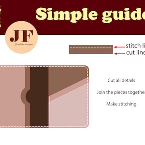 Bifold Credit Card Holder Pattern SVG, DFX, DIY Faux Leather Wallet ...