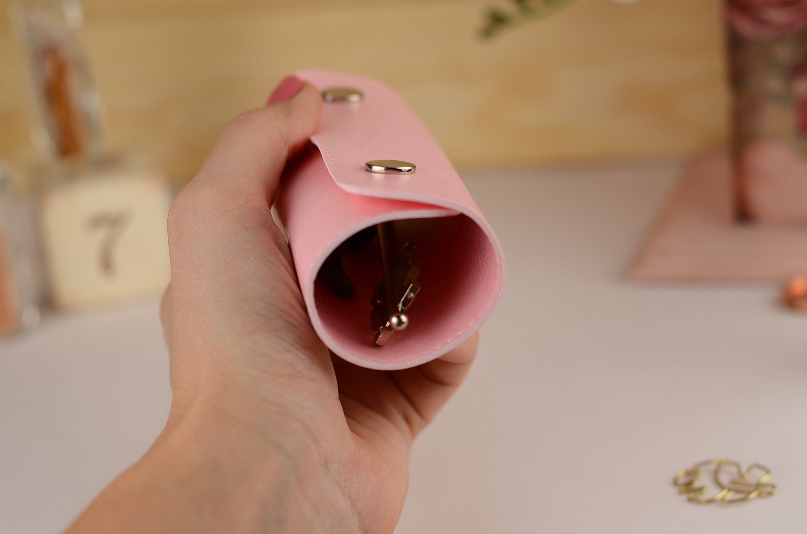 Minimalist Key Holder Template Key Bag Pattern DIY Keys - Etsy