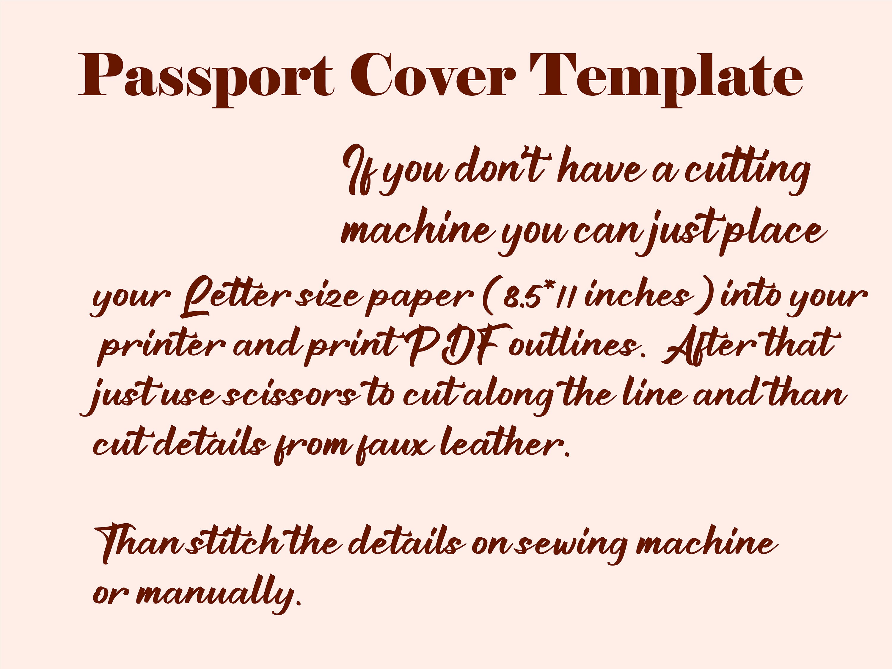 Passport Cover Template With Wave Pockets SVG DIY Card Holder - Etsy