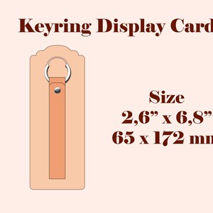 Keyring Display Card Template, Keychain Holder Pattern, DIY Lanyard ...