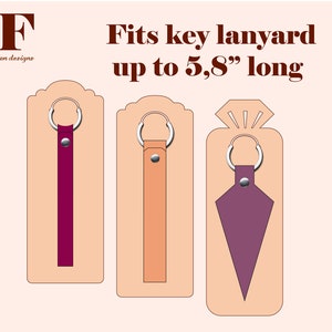 Keyring Display Card Template, Keychain Holder Pattern, DIY Lanyard ...