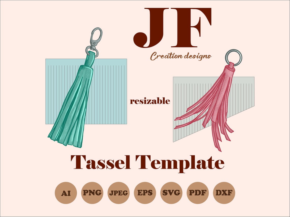 Tassel Template Svg Tassel Keychain Svg Tassel SVG Faux - Etsy UK
