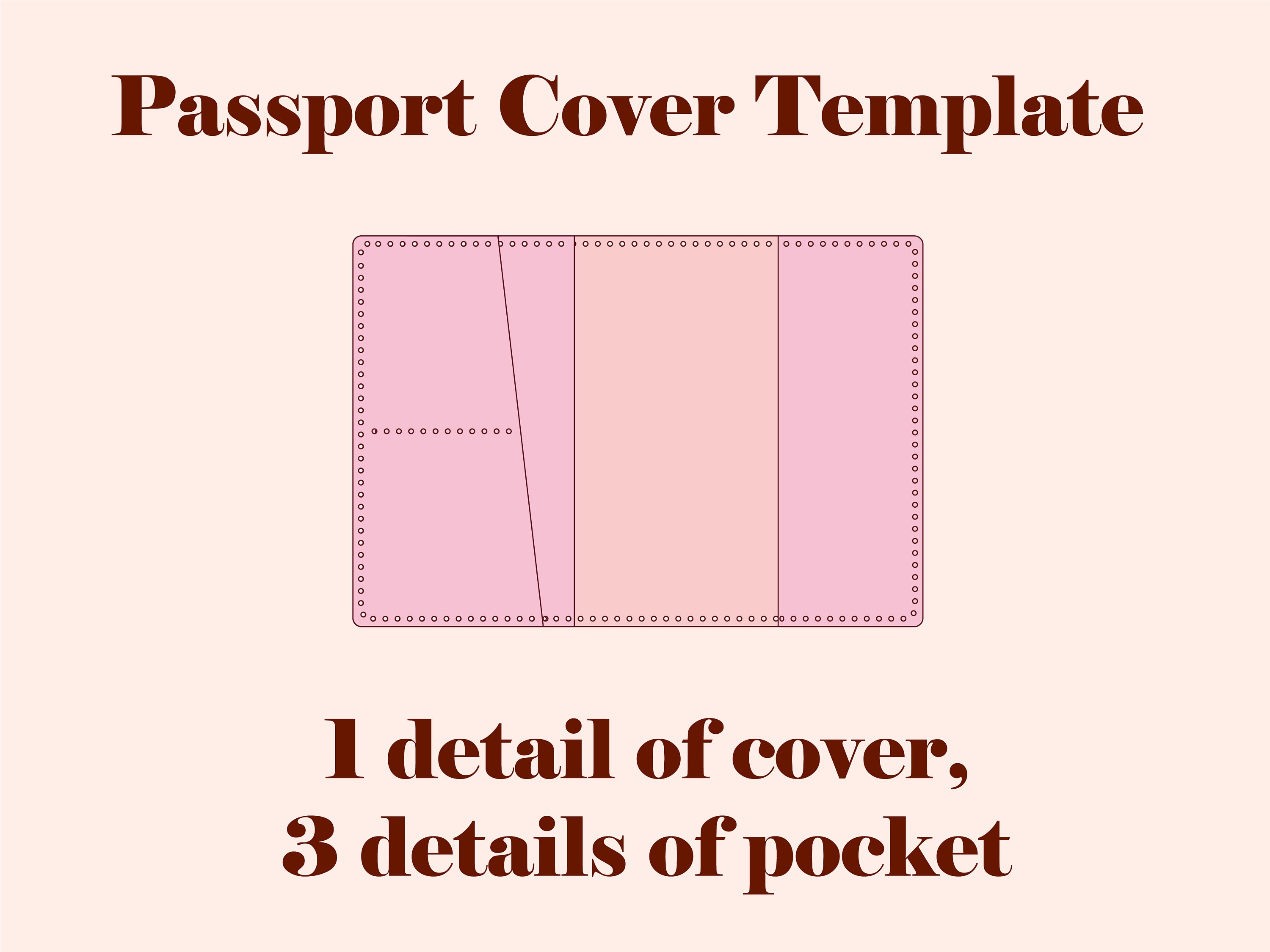 Passport Cover Template With Pockets SVG DIY Card Holder - Etsy