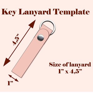 Leather Key Fob Template, DIY Lanyard Pattern (pdf, Svg, Dxf) - Etsy