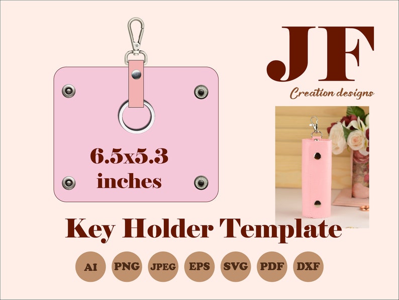 Minimalist Key Holder Template Key Bag Pattern DIY Keys - Etsy