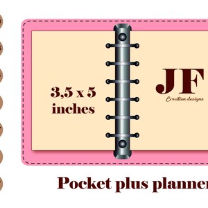 Pocket Plus Planner Cover Template SVG With Punch Holes, Pocket Plus ...