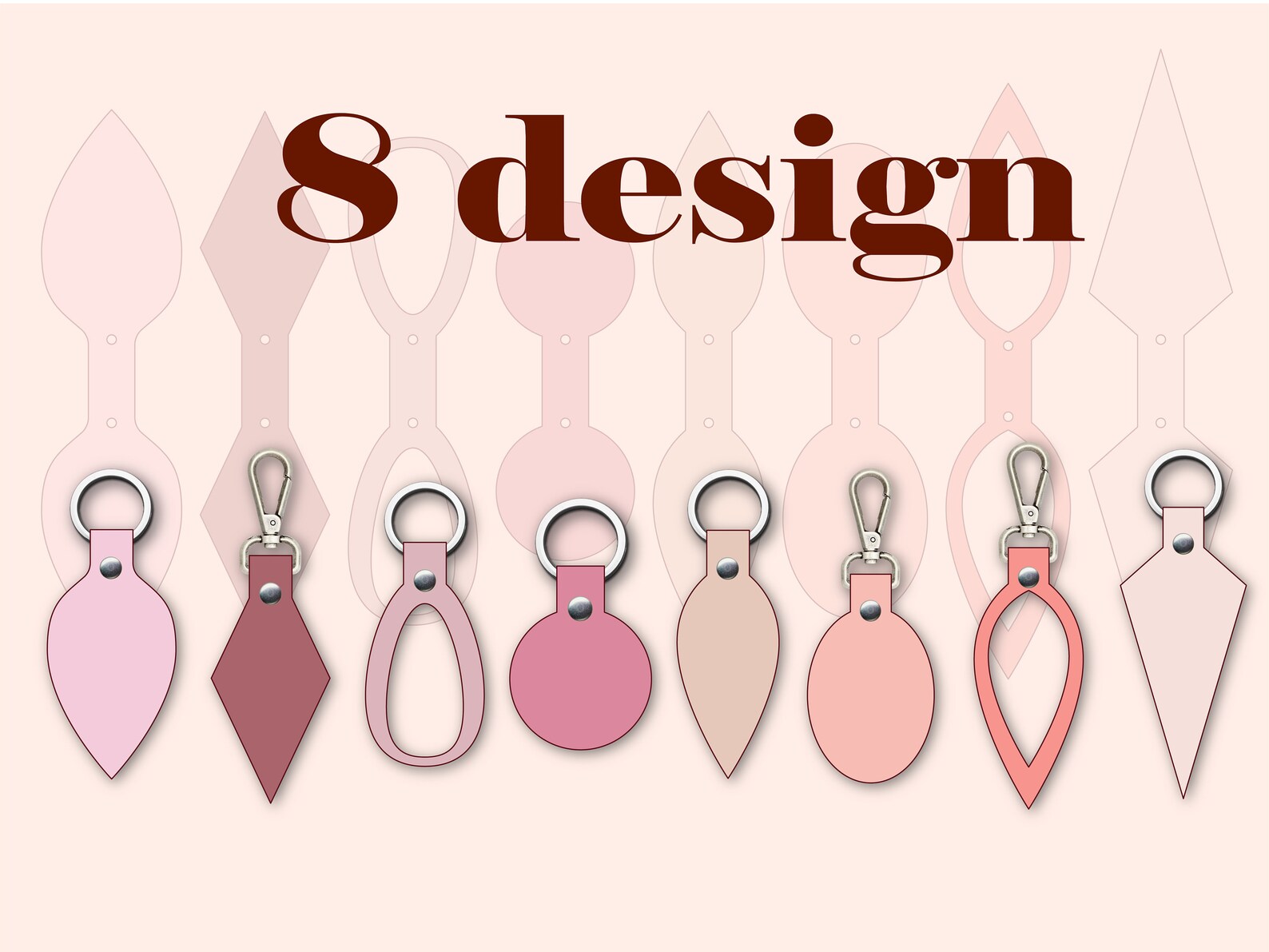 Cute Key Fob Template Keychain Svg Bundle Keys Organizer - Etsy