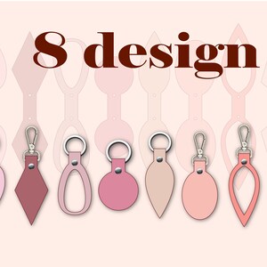 Cute Key Fob Template, Keychain Svg Bundle, Keys Organizer Pattern ...
