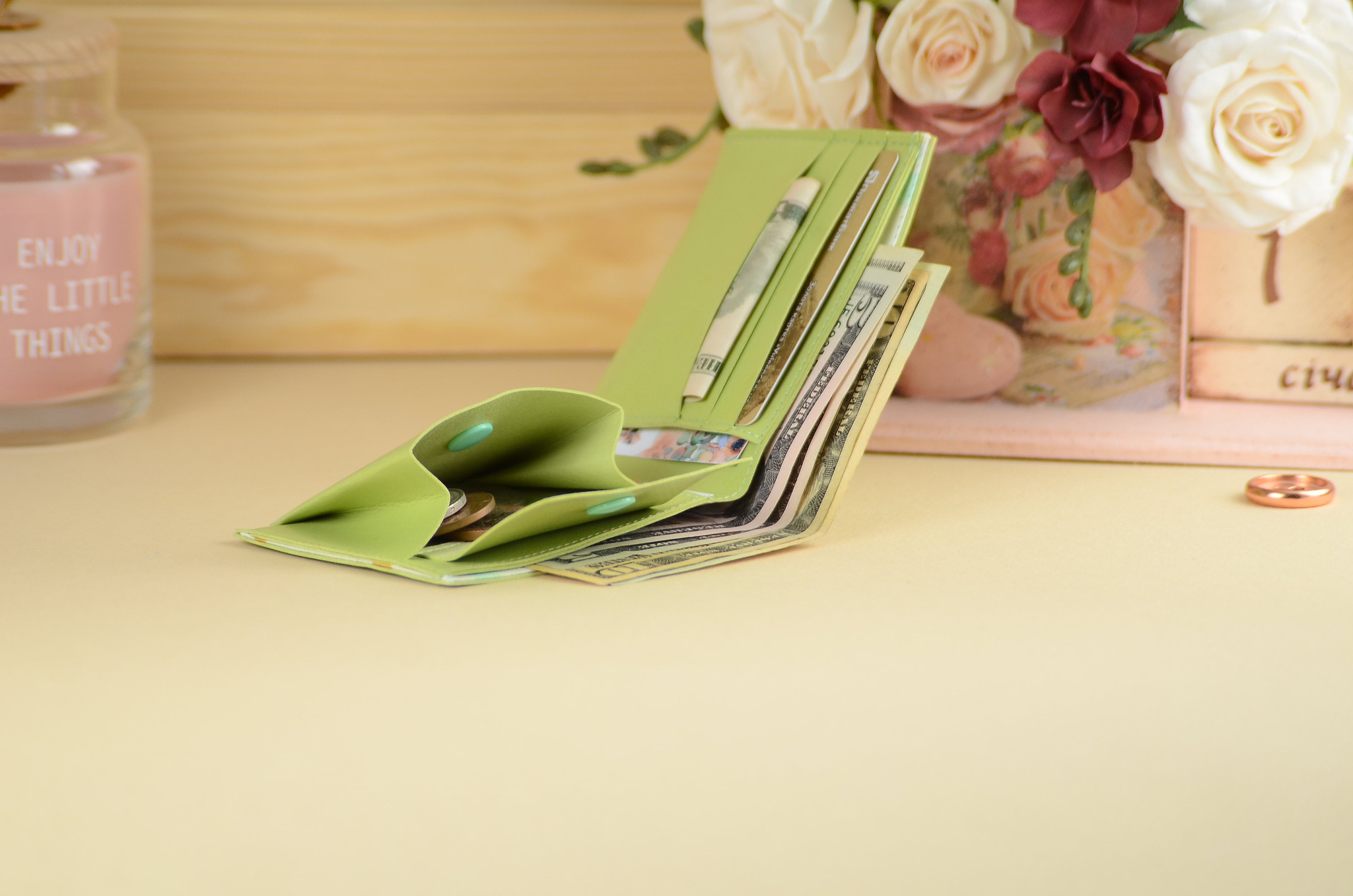 Leather Wallet Pattern to Sew SVG for Cricut Wallet Template - Etsy