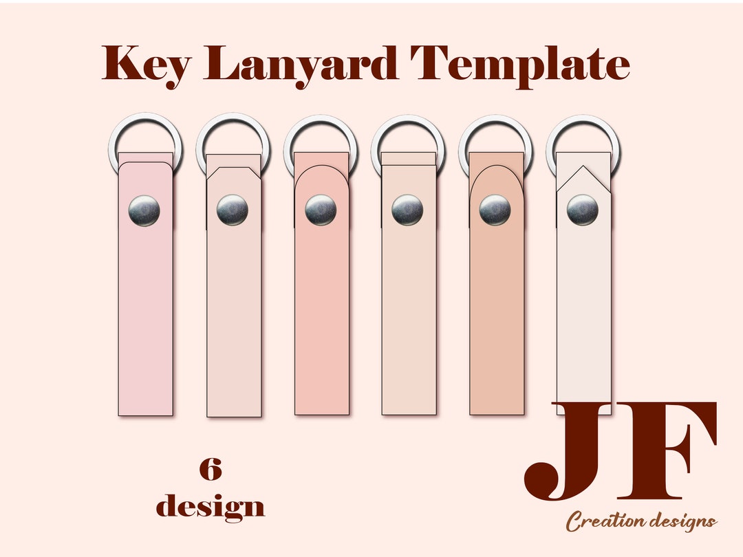 Leather Key Lanyard Template 1" Wide, Key Wristlet Pattern, DIY Key Fob ...
