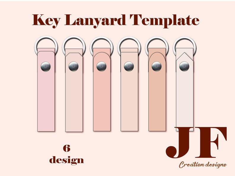 Leather Key Fob Template, DIY Lanyard Pattern (pdf, Svg, Dxf) - Etsy