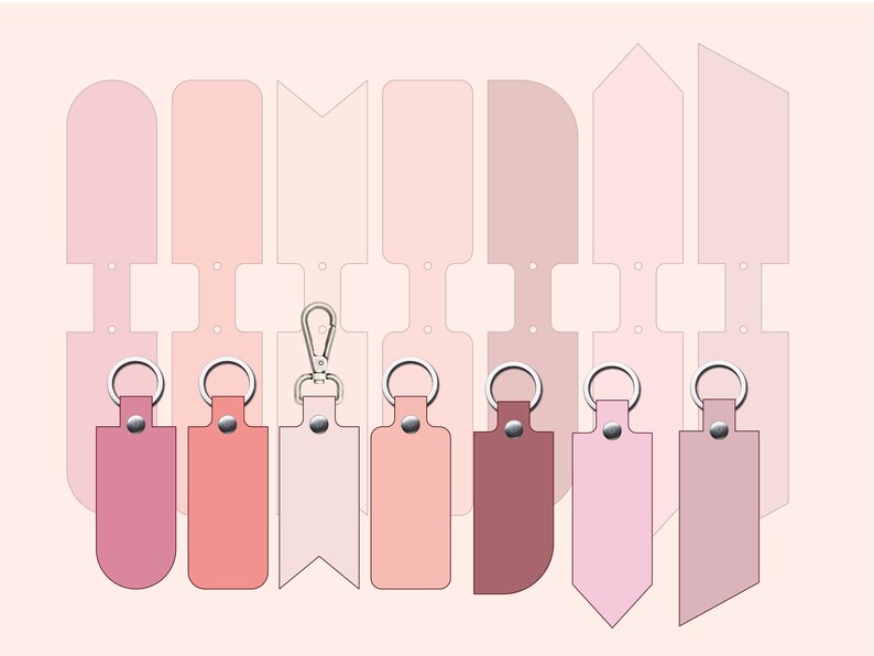 Cute Key Fob Template Collection Keychain Svg Bundle Keys - Etsy