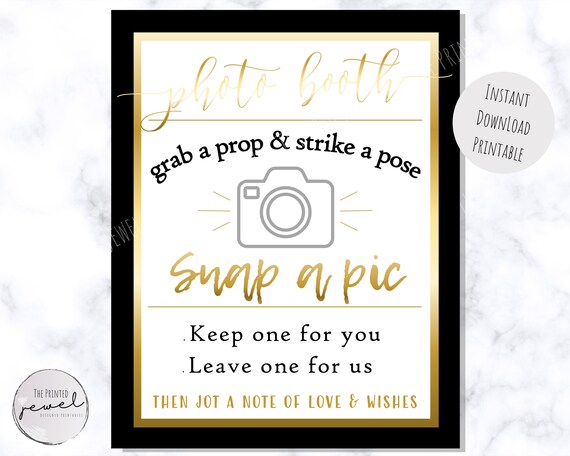 Photo Booth Sign for Wedding / Engagement / Party / - Etsy