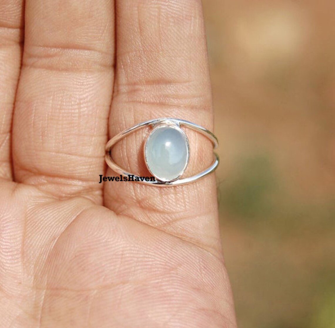 Chalcedony Ring Natural Chalcedony Women Ring Dainty Ring - Etsy UK