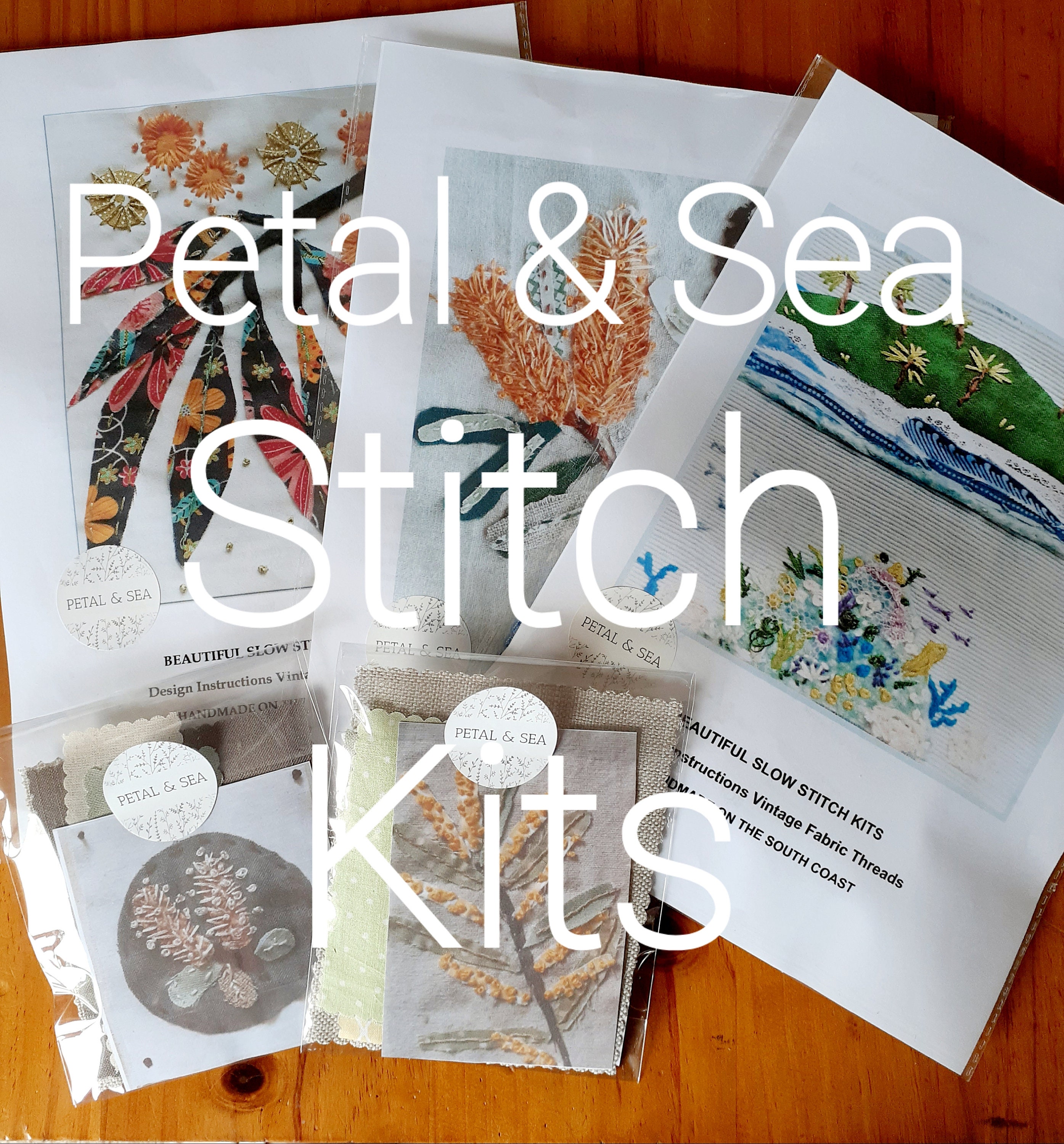 Craft Supplies & Tools Stitch Kits By PETAL & SEA 2 pack value bundle ...