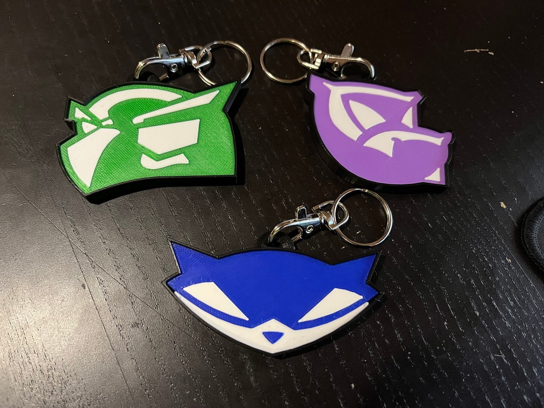 All 3 Sly Cooper Keychains (3d Printed) - Etsy