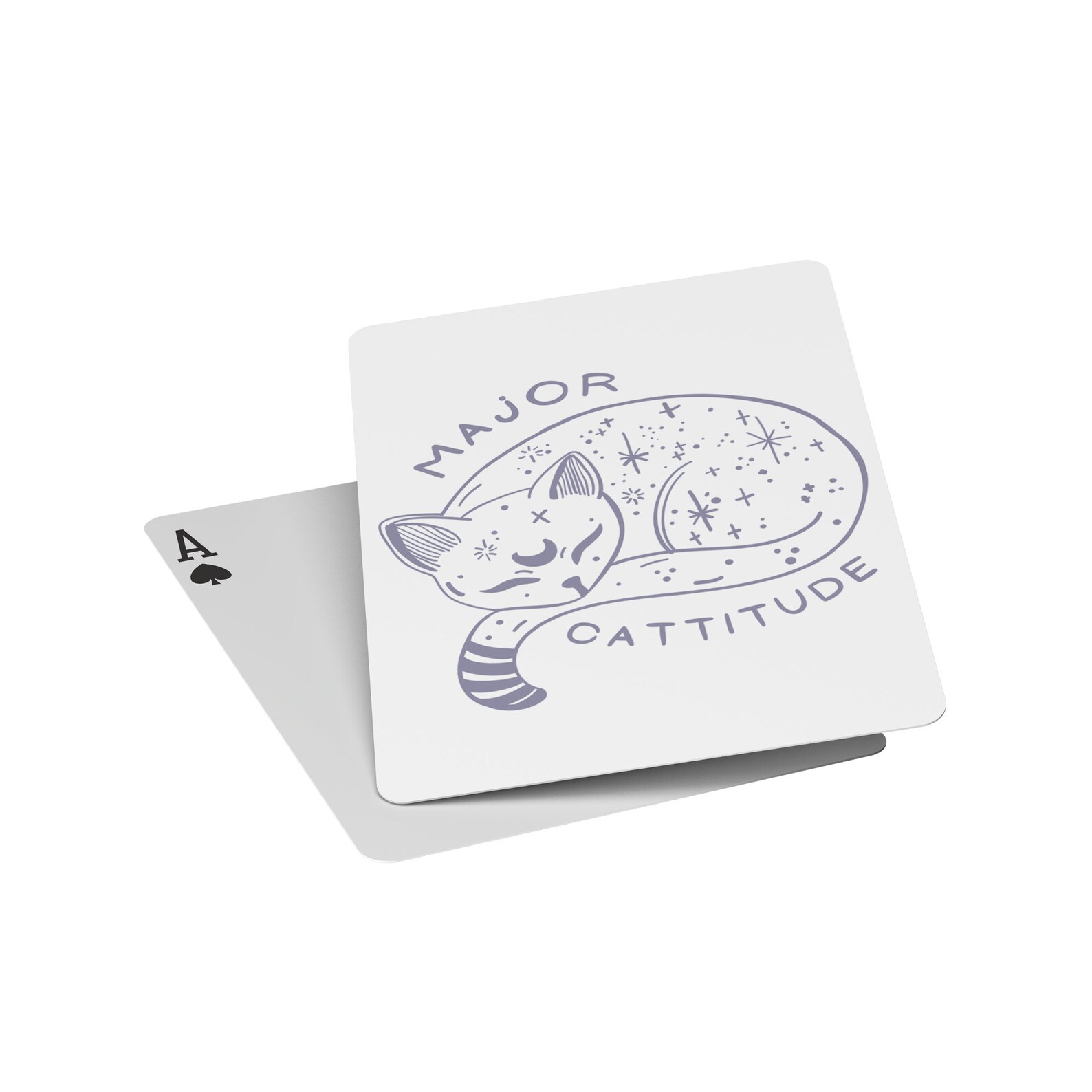 Major Cattitude Playing Card Deck With Case Funny Artsy Cat Design on ...
