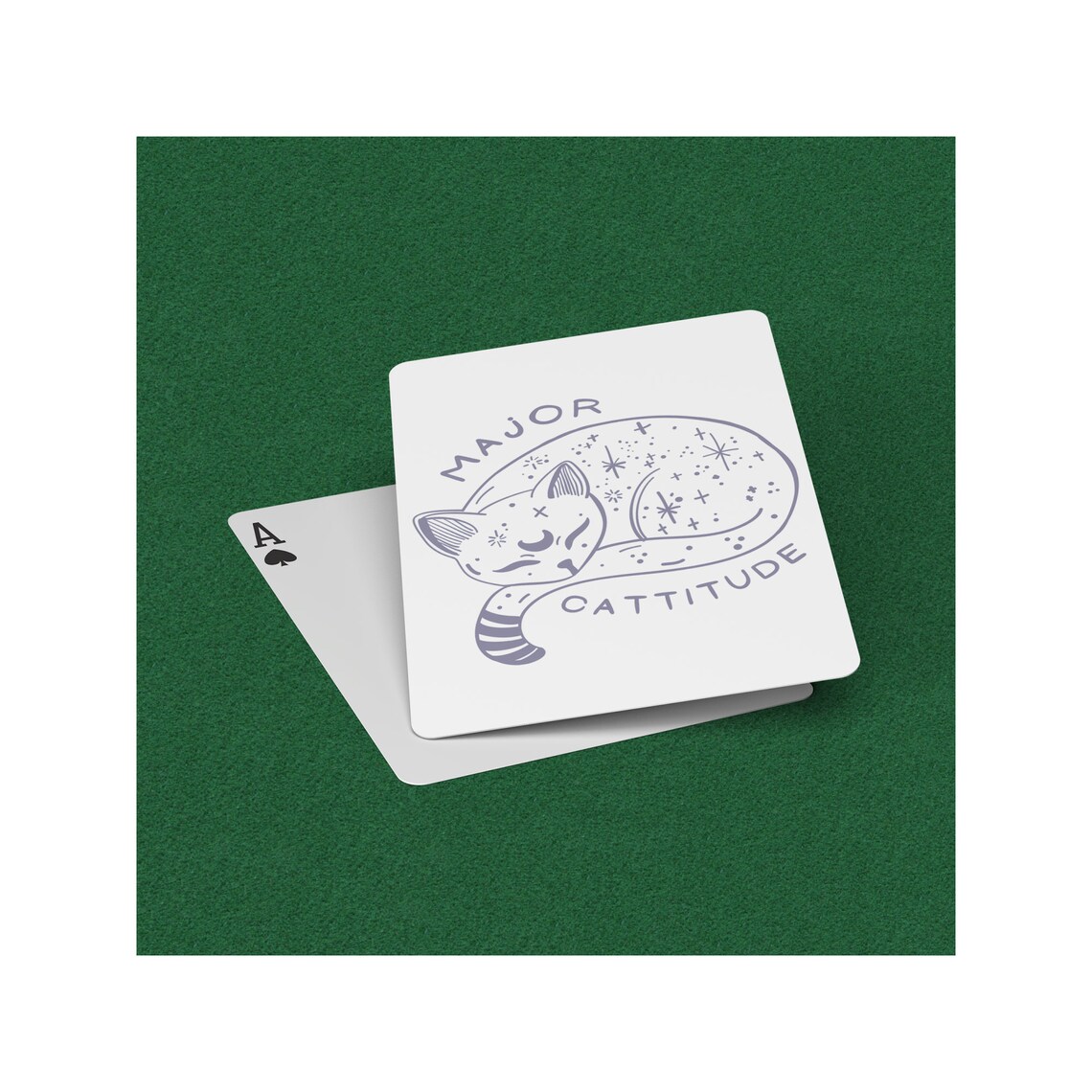 Major Cattitude Playing Card Deck With Case Funny Artsy Cat Design on ...