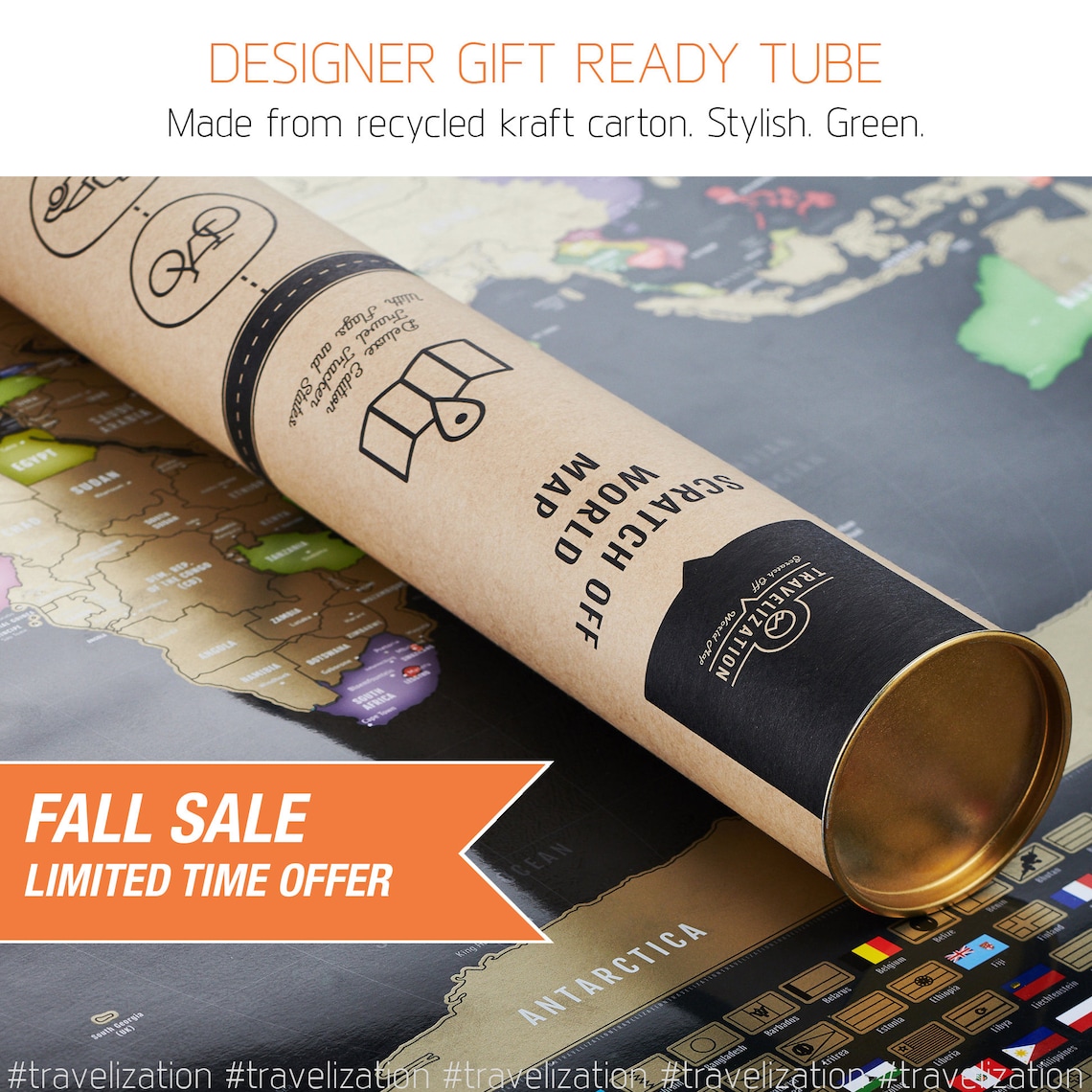 XL Scratch off Map of the World With Flags 36x24 Easy to - Etsy