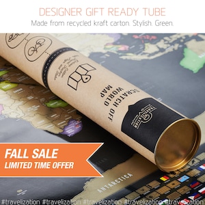 XL Scratch off Map of the World With Flags - 36x24 Easy to Frame ...