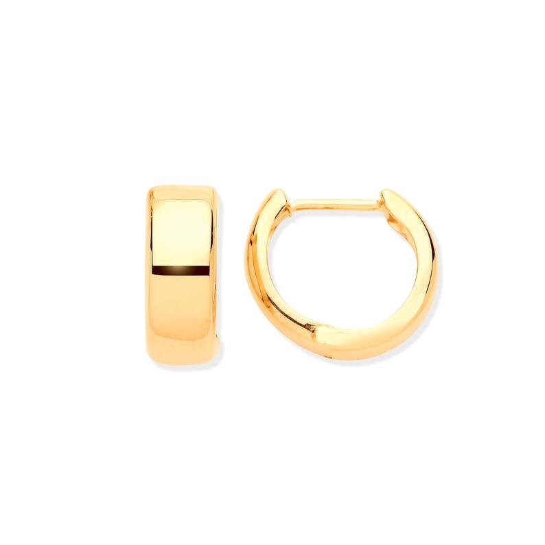 9 carat gold huggie earrings store