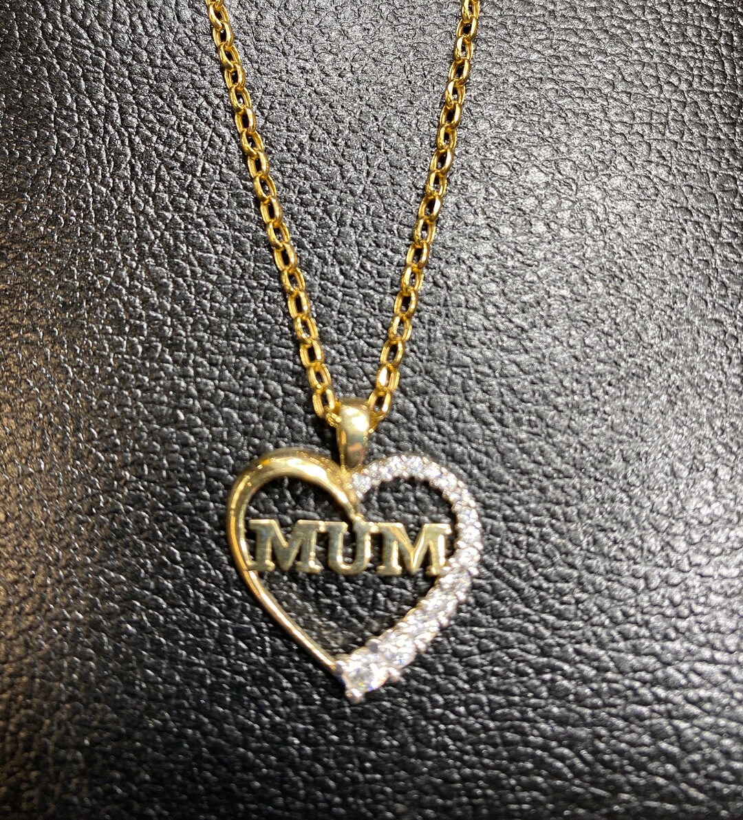 9ct Mum Chain Stone Set Ladies Pendant 375 Gift Boxed - Etsy