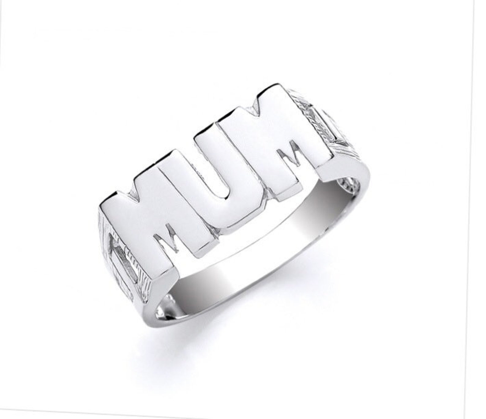 Silver “MUM” Ring Ladies 925 Real Silver Hallmarked Gift Boxed - Etsy UK