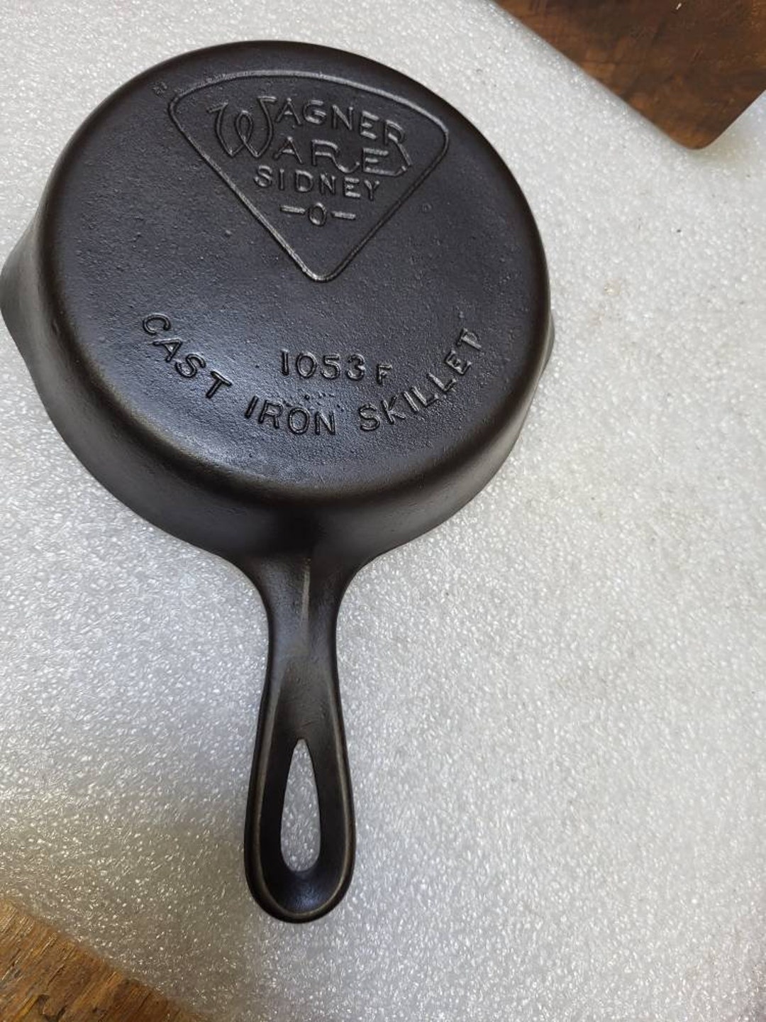 Vintage Wagner Ware 3 Cast Iron Skillet Pie Logo 1053F 1924-1934. NICE ...