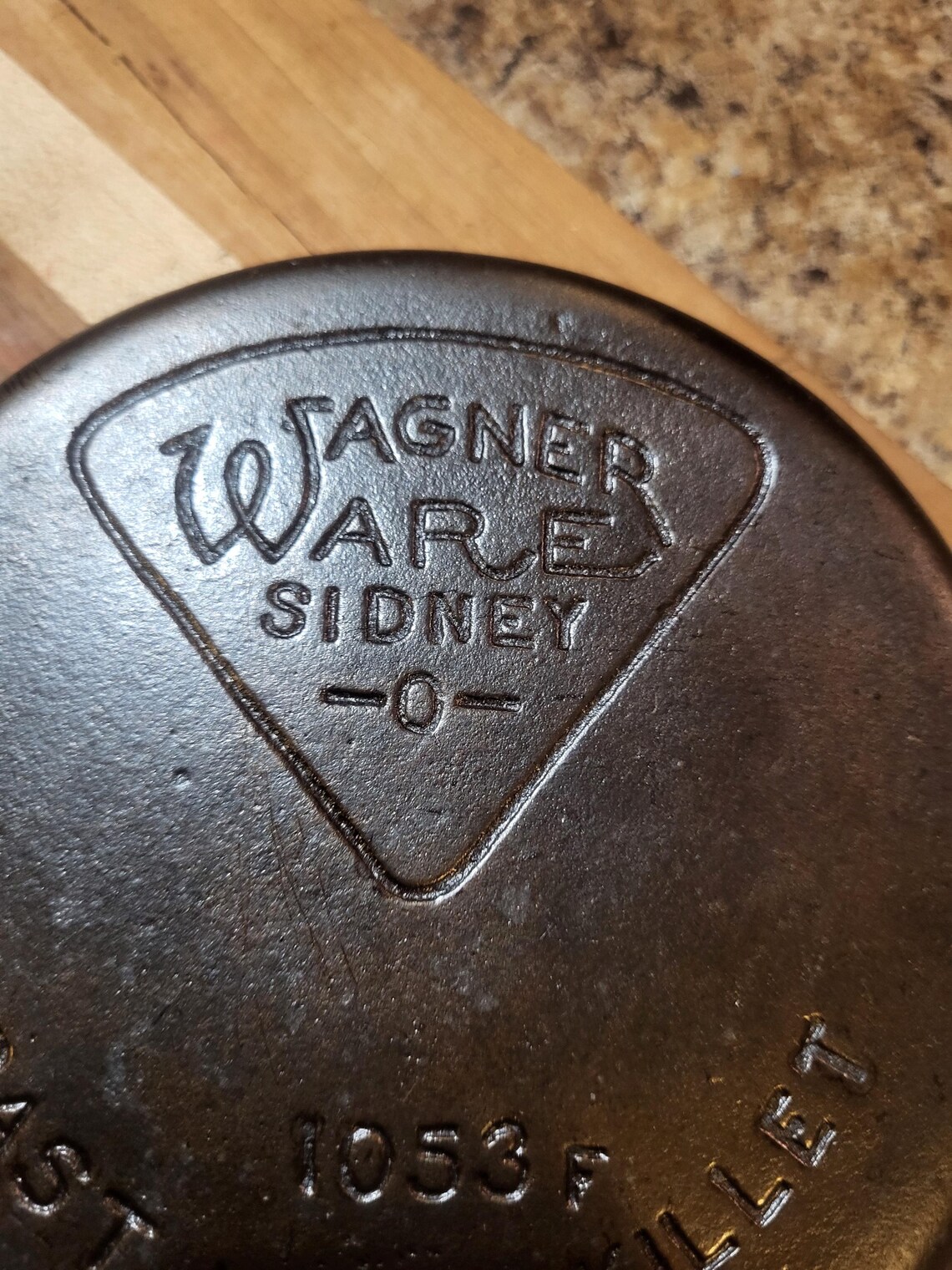 Vintage Wagner Ware #3 Cast Iron Skillet " Pie Logo " 1053F 1924-1934 ...
