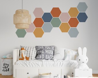 Geometric Tile Sticker Customise Your Colour Hexagon Wall - Etsy
