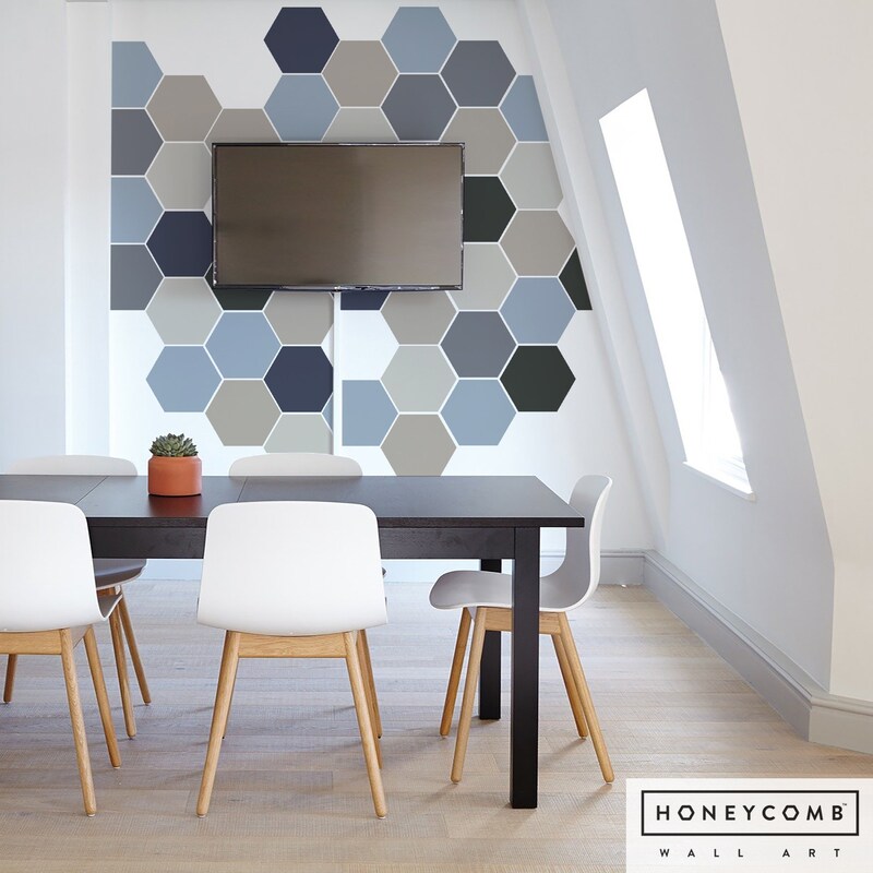 Hexagon Wall Decal - Etsy