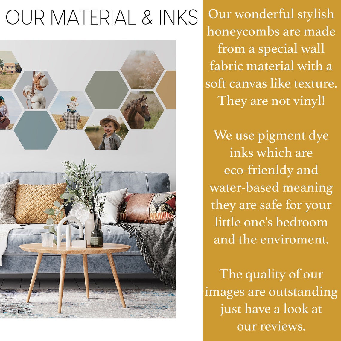 Geometric Tile Sticker Customise Your Colour Hexagon Wall - Etsy