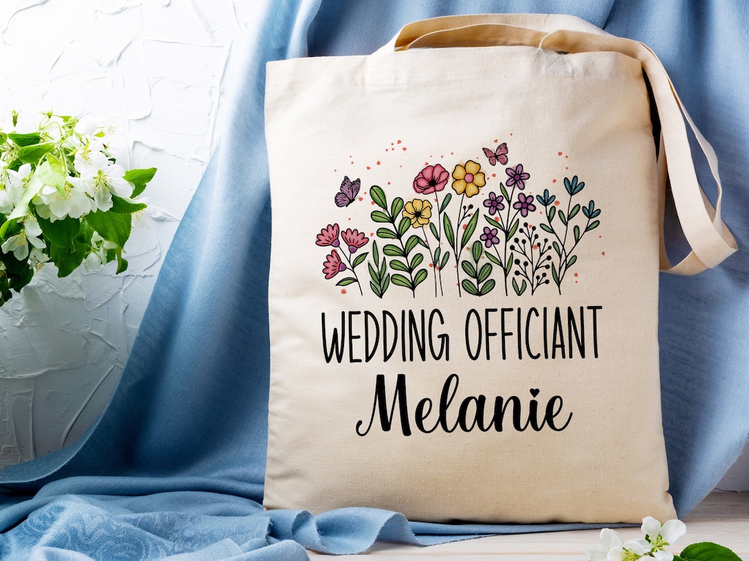 Personalized Wedding Officiant, Wedding Officiant Tote, Wedding ...
