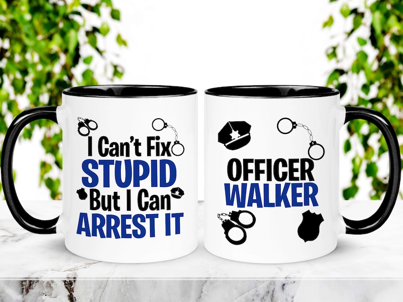 Personalized Police Officer Mug, Police Officer Gifts, Cop Mug, Gift ...