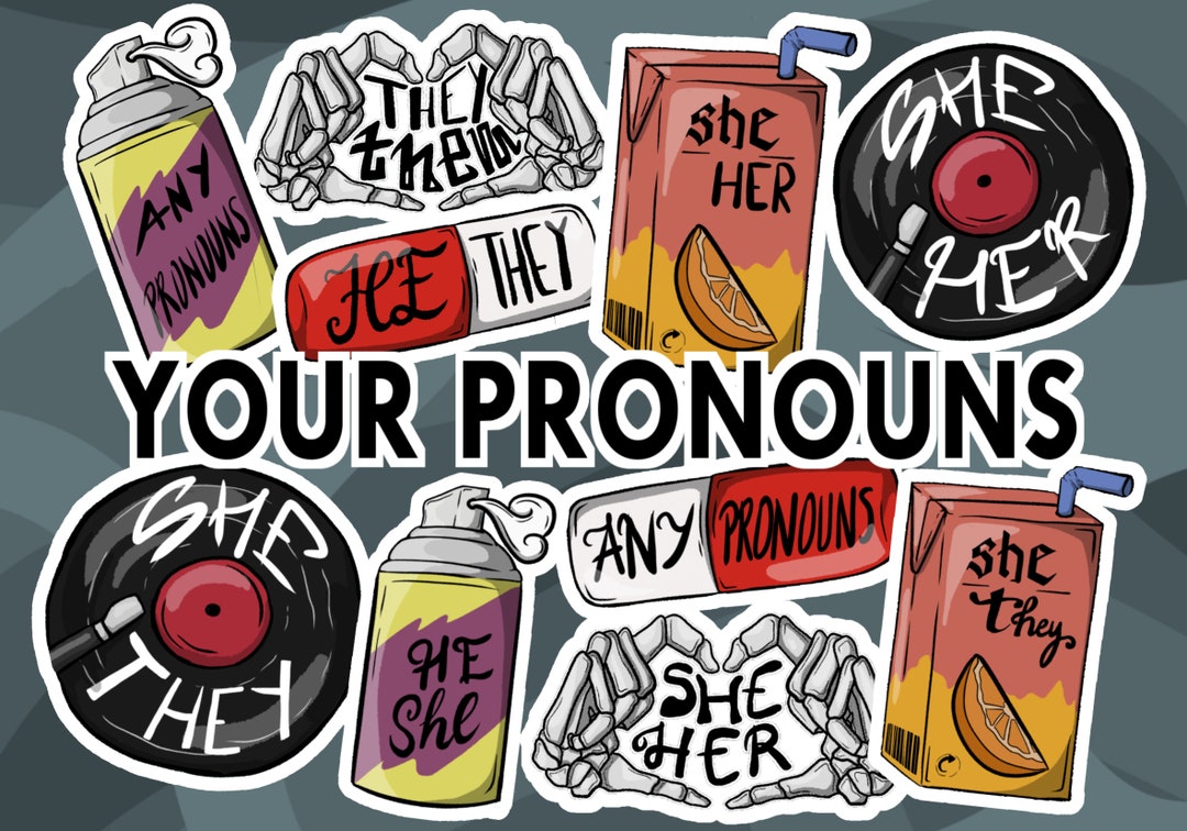 Stickers - Stickers Pronouns - Pronoun - They/them - He/they - She/they ...