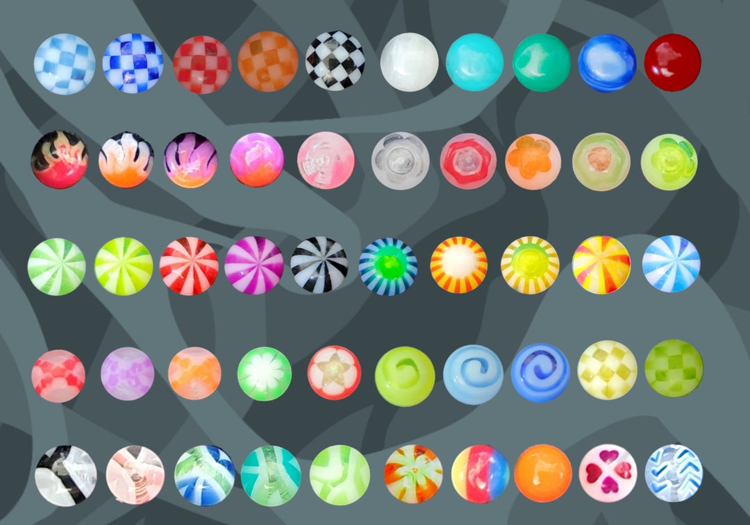 1.2mm and 1.6mm Piercing Ball in the Shape of Colored Balls - Sheet 2/2 ...