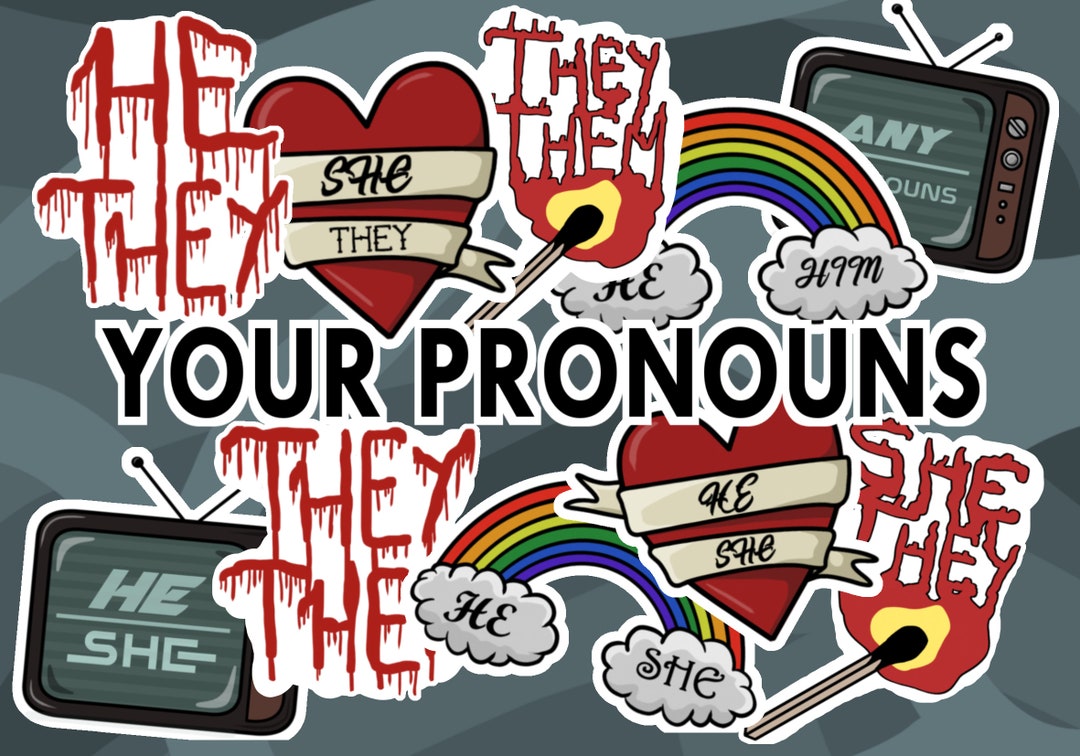 Stickers - Pronoun Stickers - Pronoun - They/them - He/they - She/they ...