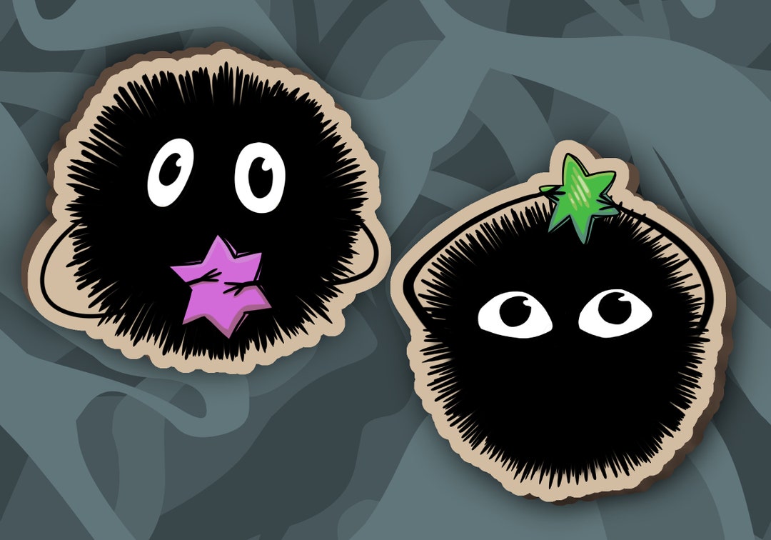 Badge in the Shape of Wooden Soot Balls Susuwatari Pins Noiraude ...