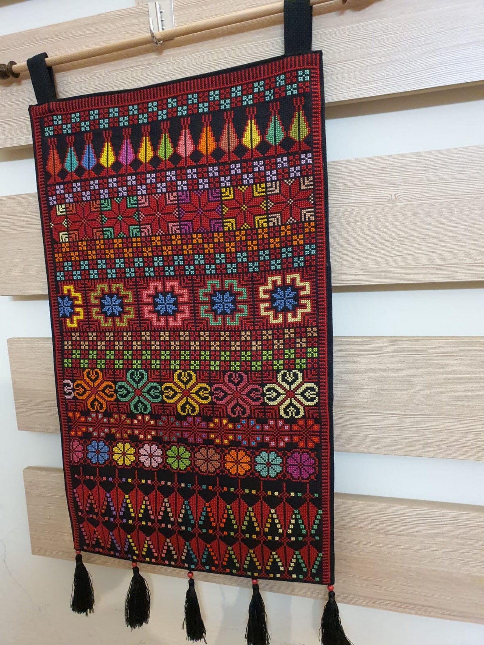Wall Hanging, Palestinian Embroidery Wall Hanging - Etsy