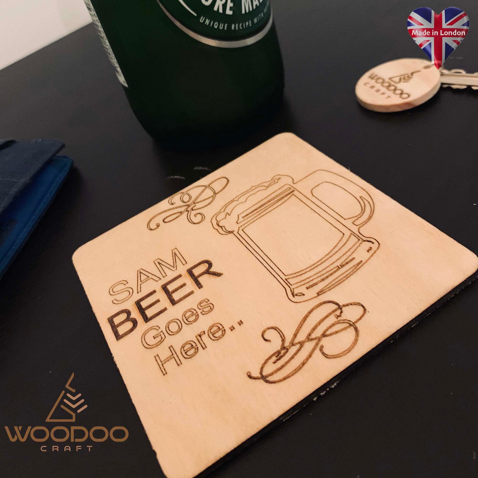 Customised COASTER BEER Beer Coaster Wood Coasters - Etsy