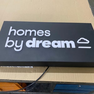 Custom Light Box Sign: 3D LED, Double Sided, Backlit Outdoor Signage - Etsy